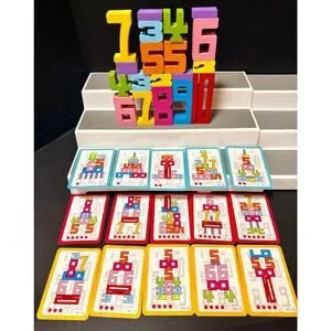 No brand | Toys | Number Stacking Blocks Montessori Early Math Learning ...